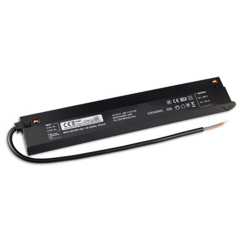 Track48 inline transformer black, 150W, 48V DC